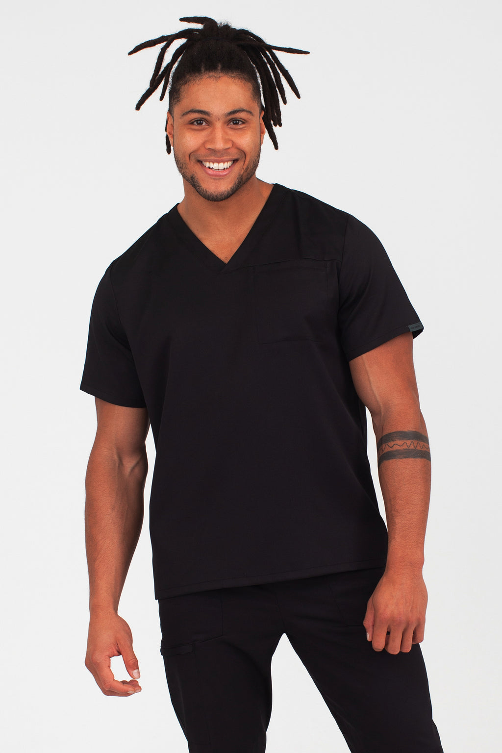 The Naturalist Scrub Top - Storm Black – Sustainable Scrubs