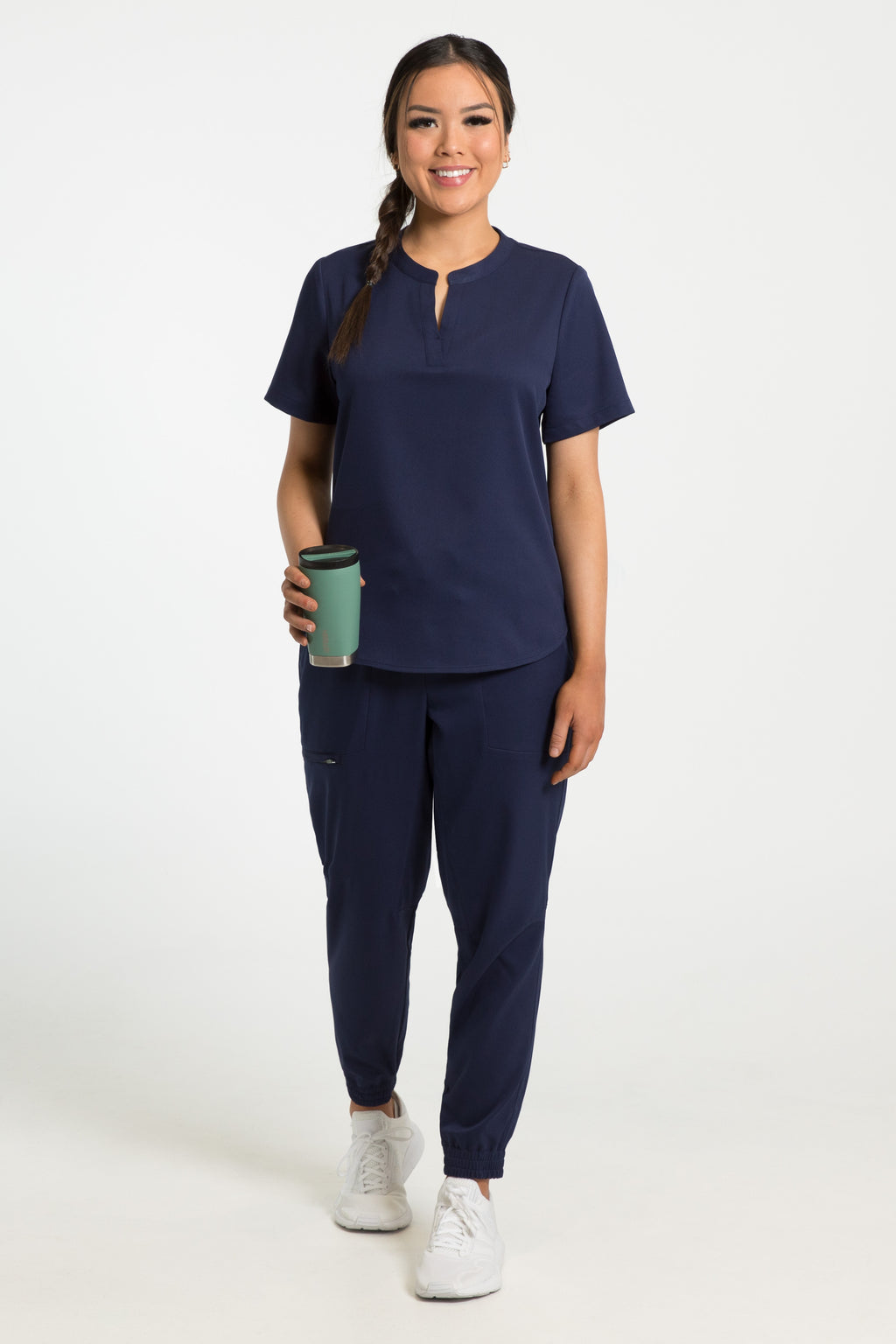 The Habitat Everyday Top - Neptune Navy – Sustainable Scrubs