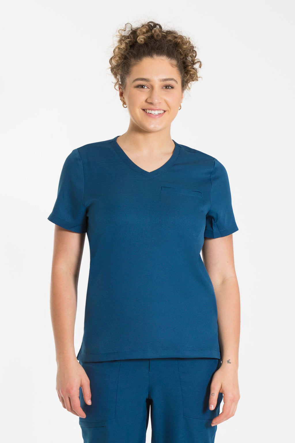 The Elements Daily Scrub Top - Gemstone Teal – Sustainable Scrubs