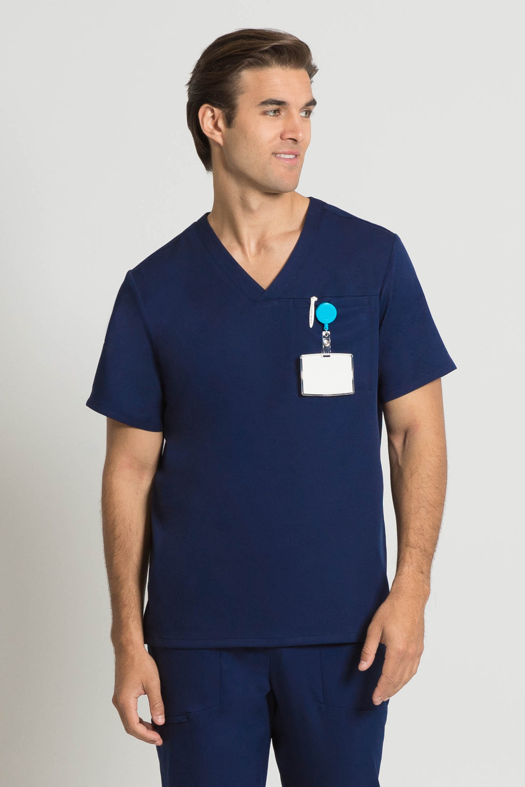 The Naturalist Daily Scrub Top - Neptune Navy – Sustainable Scrubs